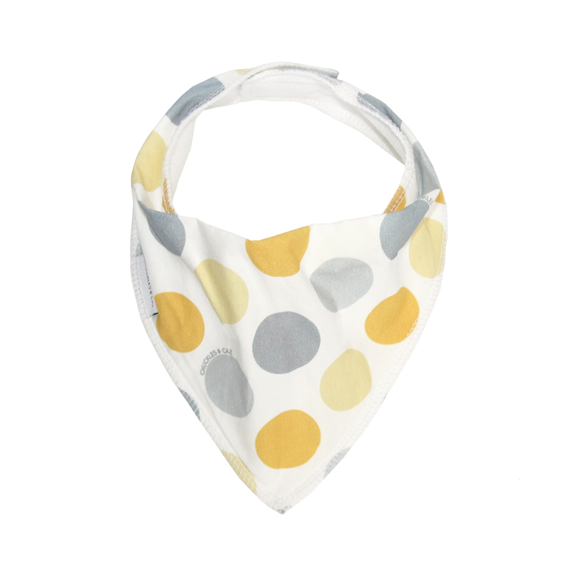 Yellow Spot Dribble Bib - Chuckles and Caz