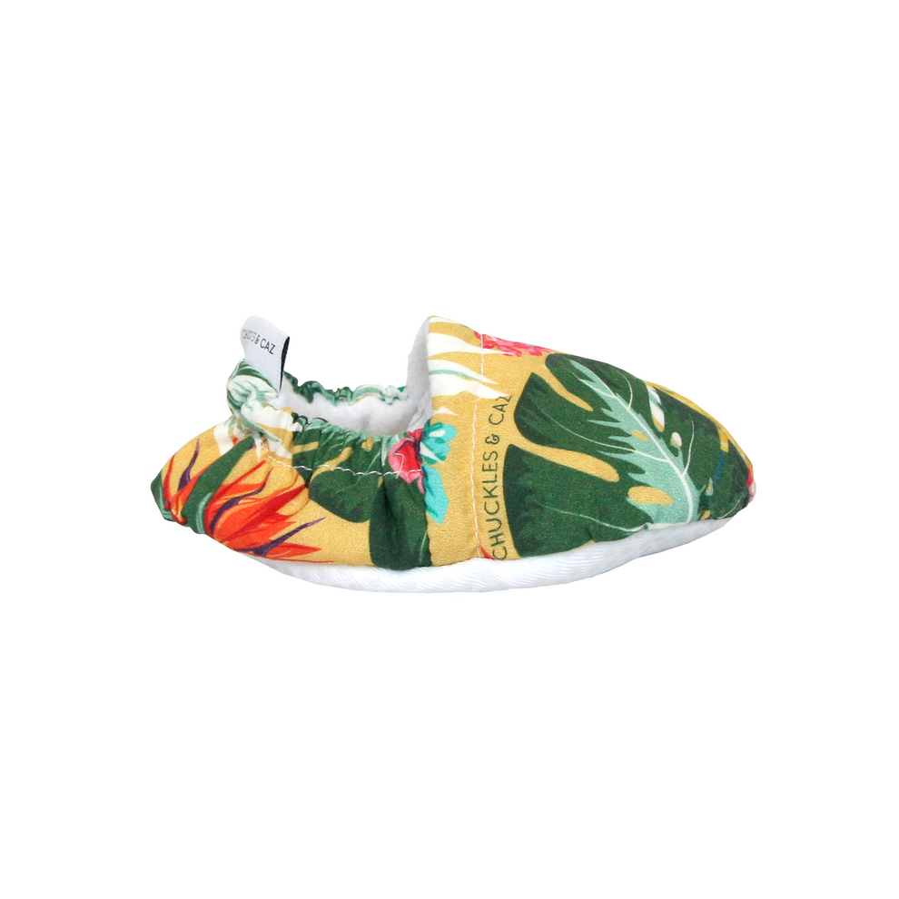 Yellow Hawaiian Baby Booties – Chuckles and Caz